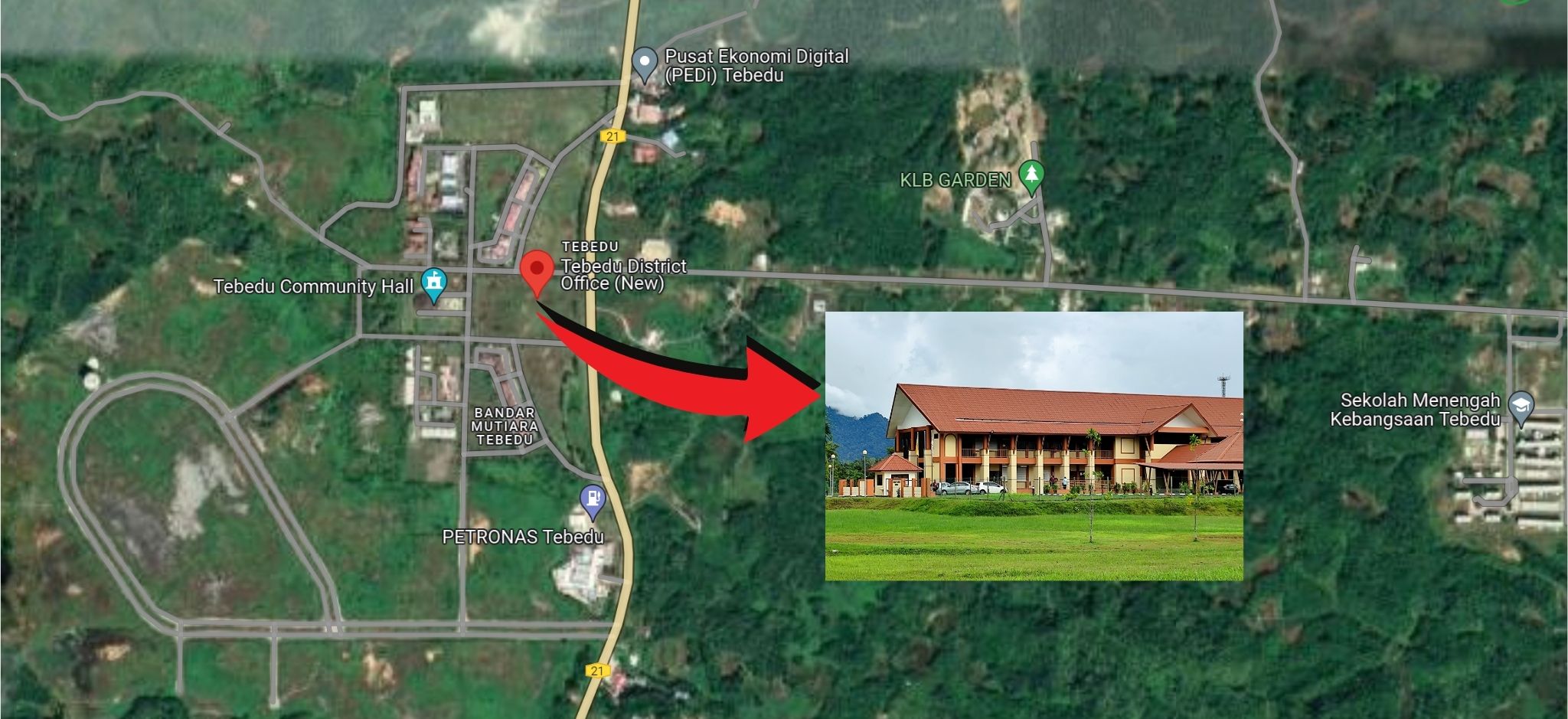 Lokasi Kami (Pejabat Daerah Tebedu) - Laman Web Pentadbiran Bahagian Serian